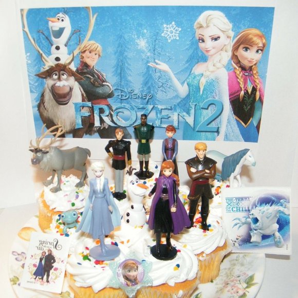 Disney | Party Supplies | Disney Frozen 2 Movie Cake Toppers 3 Set 1 ...